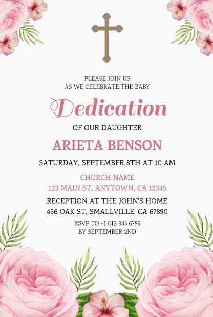 Church Dedication Ceremony Invitation Letter