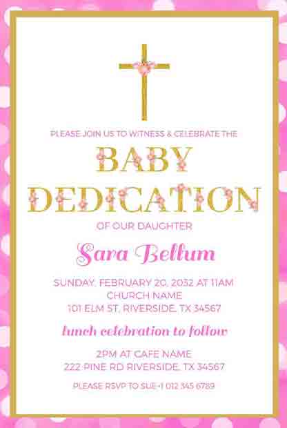 Church Dedication Ceremony Invitation Letter