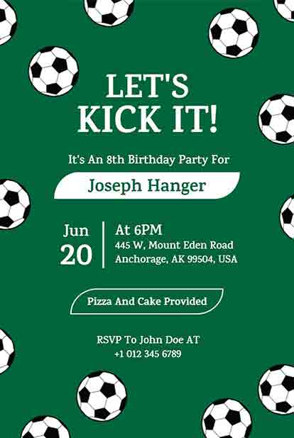 Football Invitation Templates - Free | Download | Customize