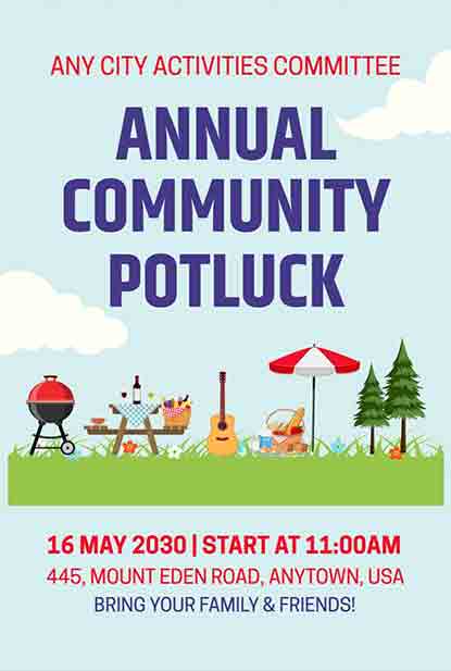 Potluck Invitation Templates - Free | Customize | Download