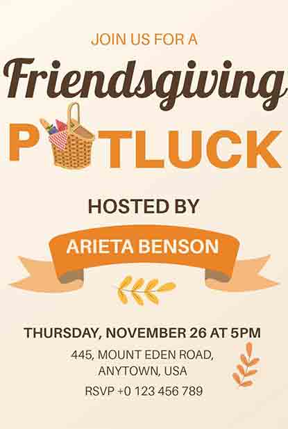 Potluck Invitation Templates - Free | Customize | Download
