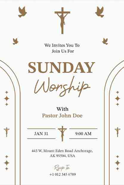 Church Invitation Templates - Free | Editable | Downloadable