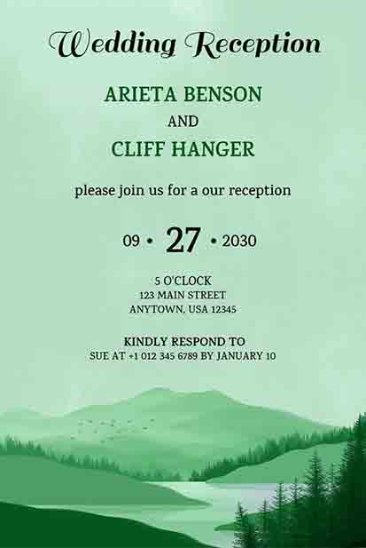 Wedding Reception Invitation Templates - Free | Downloadable