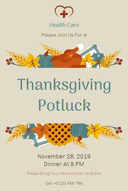 Potluck Invitation Templates - Free | Customize | Download