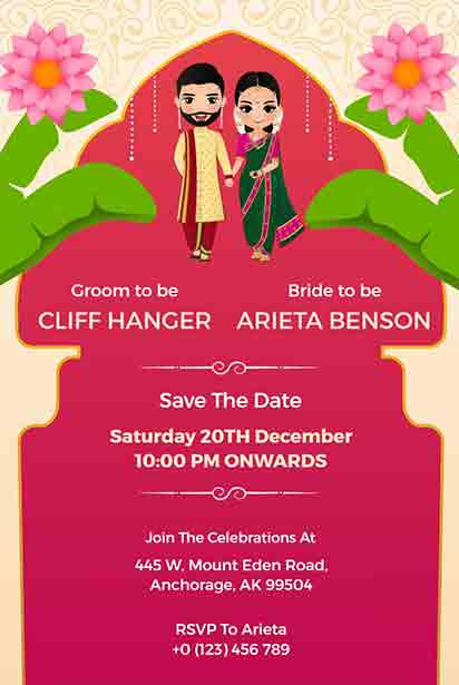 Traditional Wedding Invitation Templates - Free | Editable