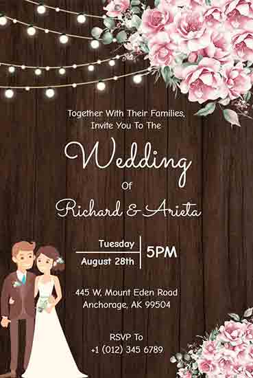 Floral Wedding Invitation Templates - Free | Edit | Download
