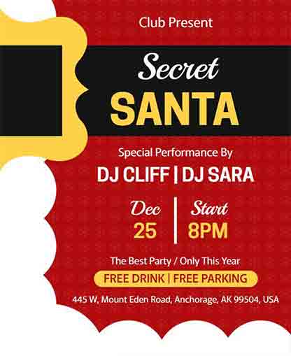 Secret Santa Invitation Templates - Free | Downloadable