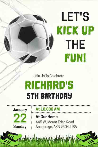 Football Invitation Templates - Free | Download | Customize