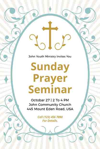 Church Invitation Templates - Free | Editable | Downloadable