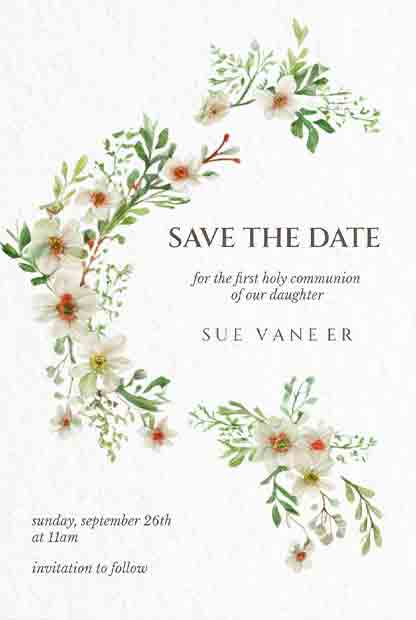 First Holy Communion Invitation Templates - Free | Editable