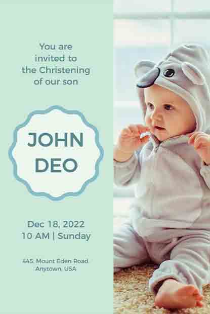 25+ Christening Invitation Templates | Editable & Cute Designs