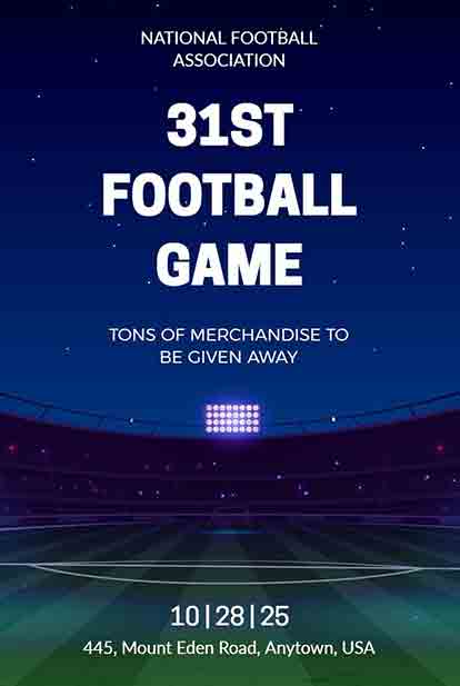 Football Invitation Templates - Free | Download | Customize