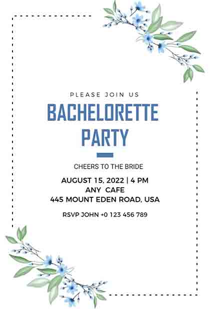 Bachelorette Party Invitation Templates - Free | Download