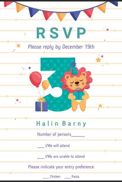 Rsvp Invitation Templates - Free | Download | Customize