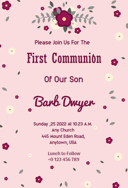 First Communion Invitation Templates for a Blessed Day