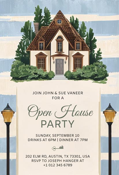 Make Your Open House Party with Invitation Templates