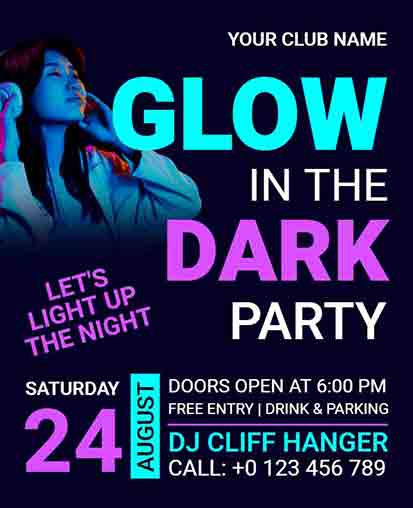 Glow Party Invitation Templates to Light Up Your Celebration