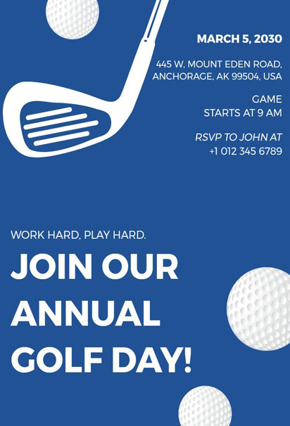 Elegant Invitation Templates for Your Golf Event