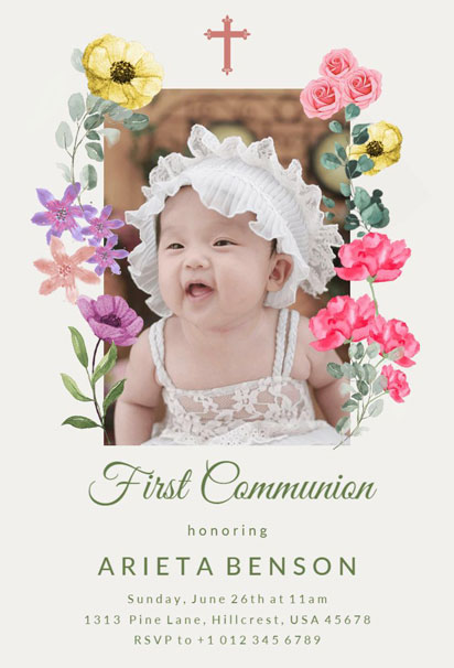 First Communion Invitation Templates for a Blessed Day