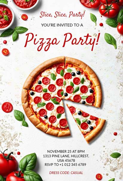 Pizza Party Invitation Templates for a Memorable Celebration