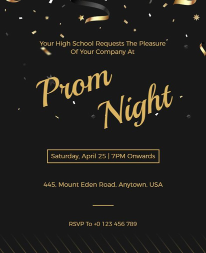Prom Invitation Templates Reflect Your Theme and Set the Mood
