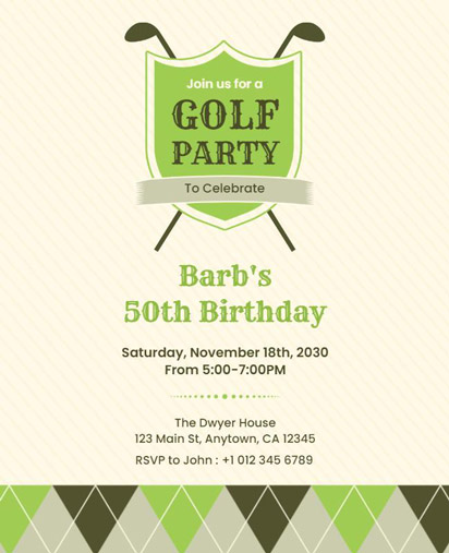 Elegant Invitation Templates for Your Golf Event
