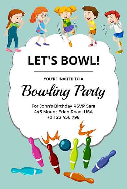 Bowling Invitation Templates for Your Next Party