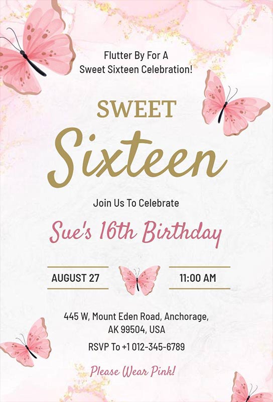 Sweet 16 Invitation Templates to Impress Your Guests