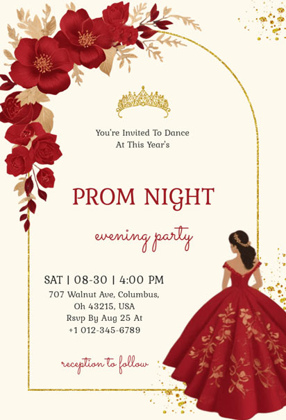 Prom Party Invitations