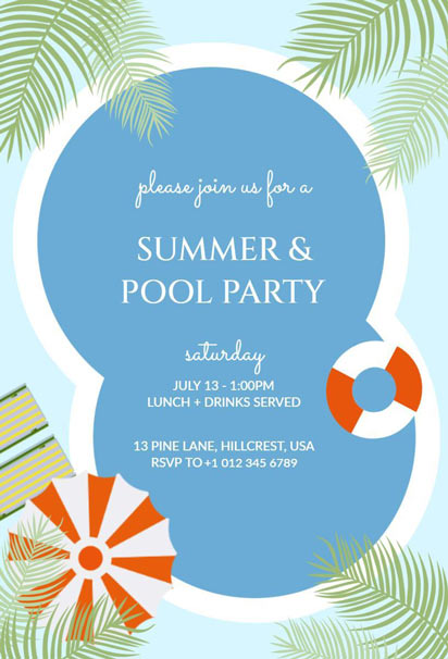 Summer Party Fun Starts with Vibrant Invitation Templates