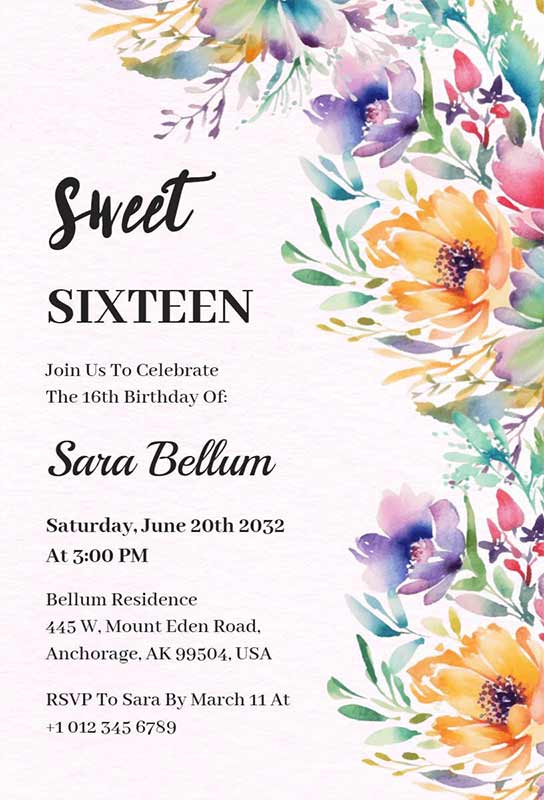 Sweet 16 Invitation Templates to Impress Your Guests