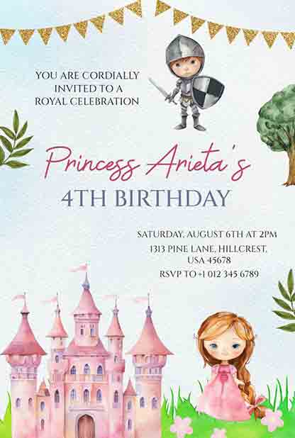 Princess Invitation Templates for a Fairy-Tale Celebration