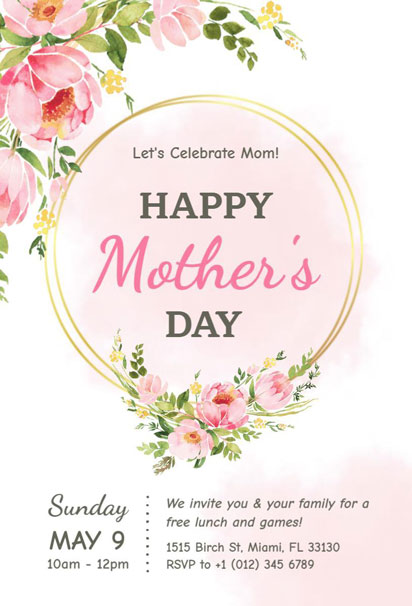 Heartfelt Mother's Day Invitation Templates to Share Love