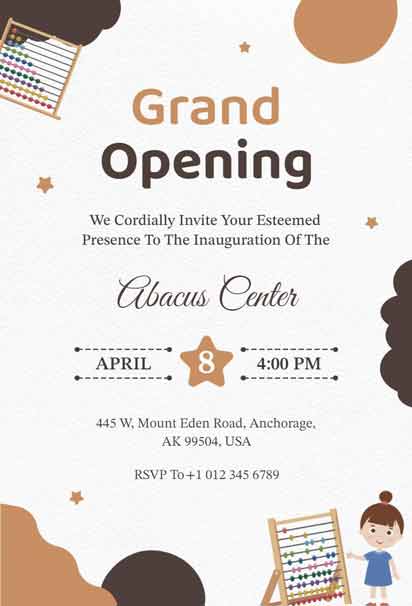 Grand Opening Invitation Templates - Free | Edit | Download