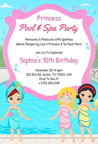 40+ Printable Pool Party Invitation Templates 2025 | Ideas