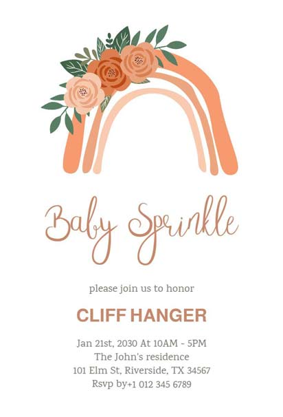 Baby Sprinkle Invitation Templates - Free | Edit | Download