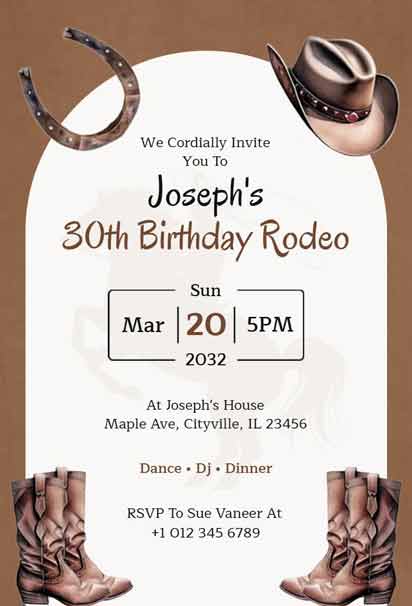 30th birthday invitation Templates - Free | Downloadable