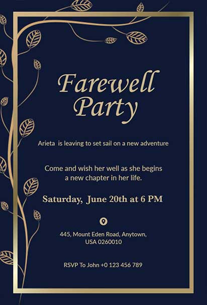 20+ Farewell Party Invitation Templates for 2025 | Ideas