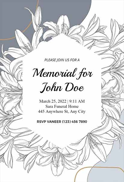 30+ Funeral Invitation Templates for 2025 | Ideas & Trends