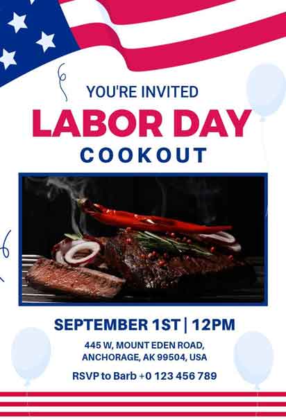 Labor Day Party Invitation Templates - Free | Downloadable