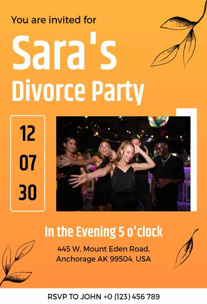 Divorce Party Invitation Templates - Free | Edit | Download