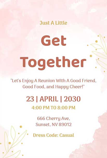 30+ Get Together Invitation Templates for 2025 | Ideas