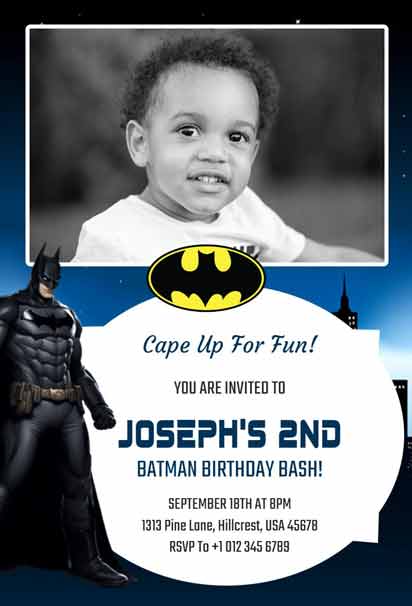 Superhero Birthday Invitation Templates - Free | Editable