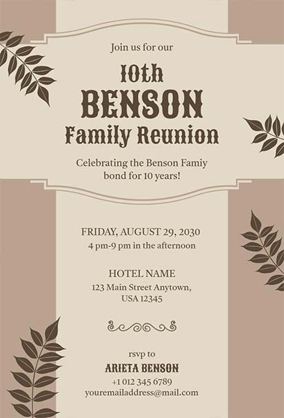 20+ Family Reunion Invitation Templates 2025 | Ideas & Trends