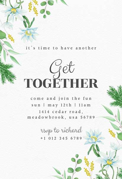 30+ Get Together Invitation Templates for 2025 | Ideas