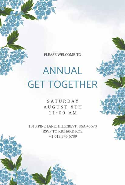 Get Together Invitation Templates - Free | Edit | Download