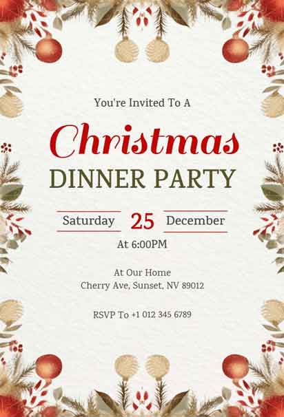 Christmas Dinner Invitation Templates 2025 | Ideas & Trends