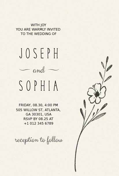 Simple Wedding Invitation Templates - Free | Download