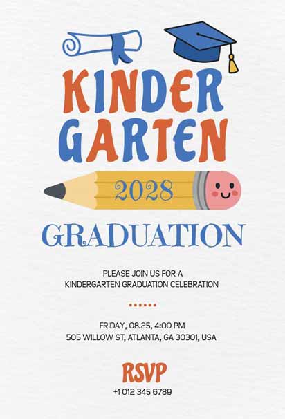 Free Kindergarten Graduation Invitation Templates