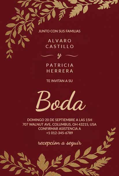 Spanish Wedding Invitation Templates - Free | Download